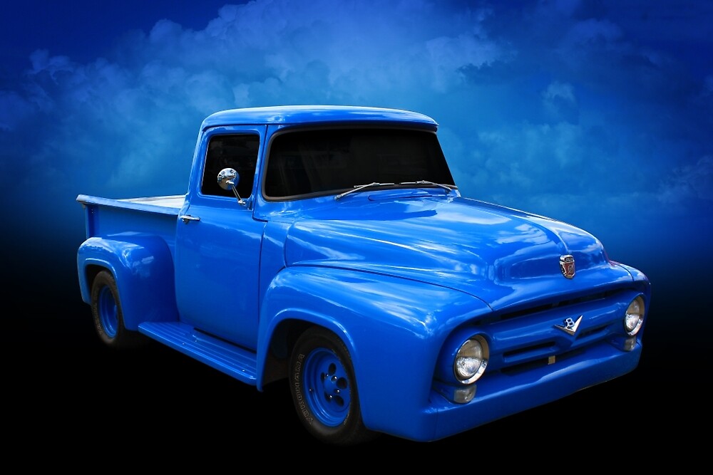 "Blue F Truck" by Hawley Designs | Redbubble