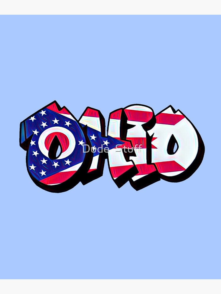 "Ohio State Flag Graffiti - Available on stickers socks mugs and more ...