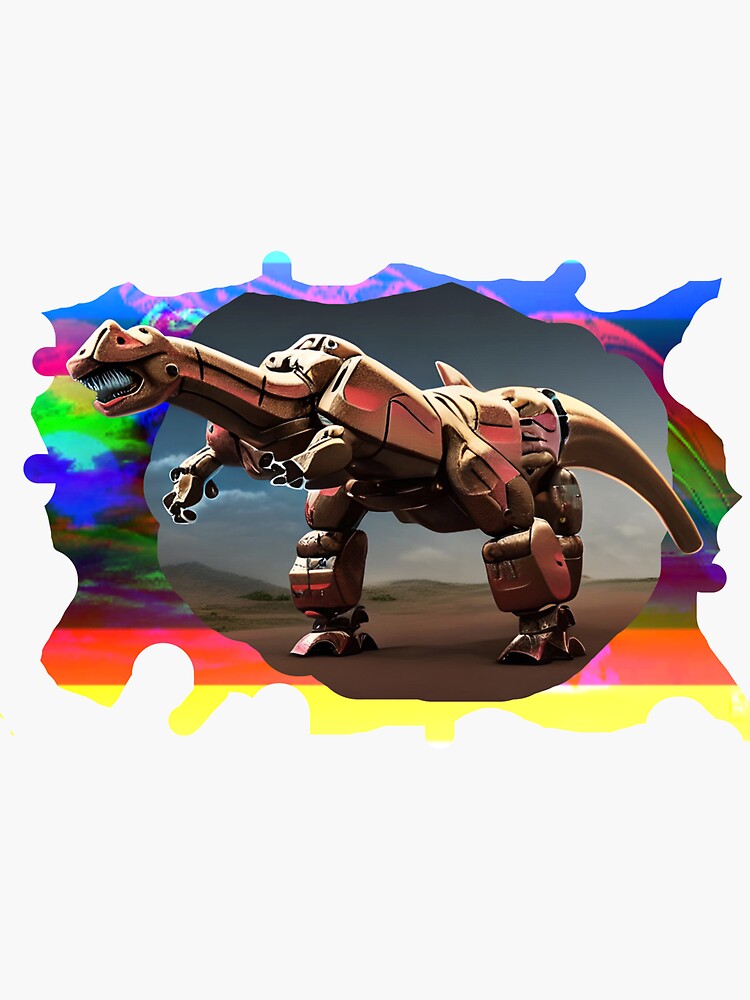 "Dinosaur Robots 2099 : z 6 a" Sticker for Sale by Dprojas | Redbubble