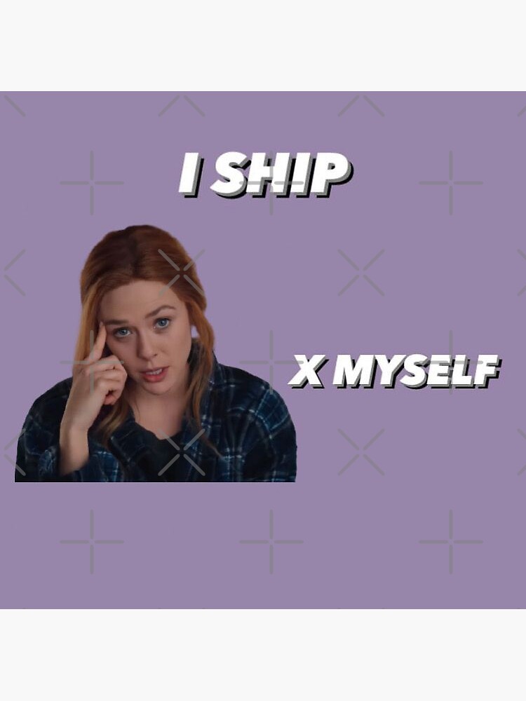 "I ship wanda x myself meme" Sticker for Sale by brookeisanerd | Redbubble