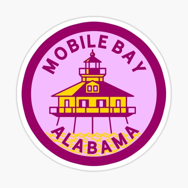 "Mobile Bay Alabama - Mardi Gras" Sticker for Sale by purcellart ...