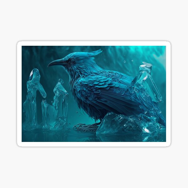 "Frozen Crow" Sticker for Sale by Abednij | Redbubble