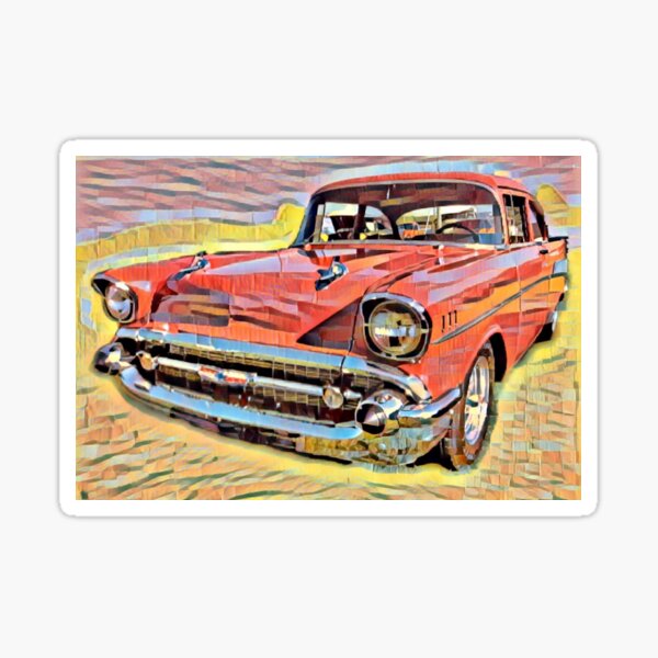 "1957 Chevrolet Bel Air" Sticker by stewstudio | Redbubble