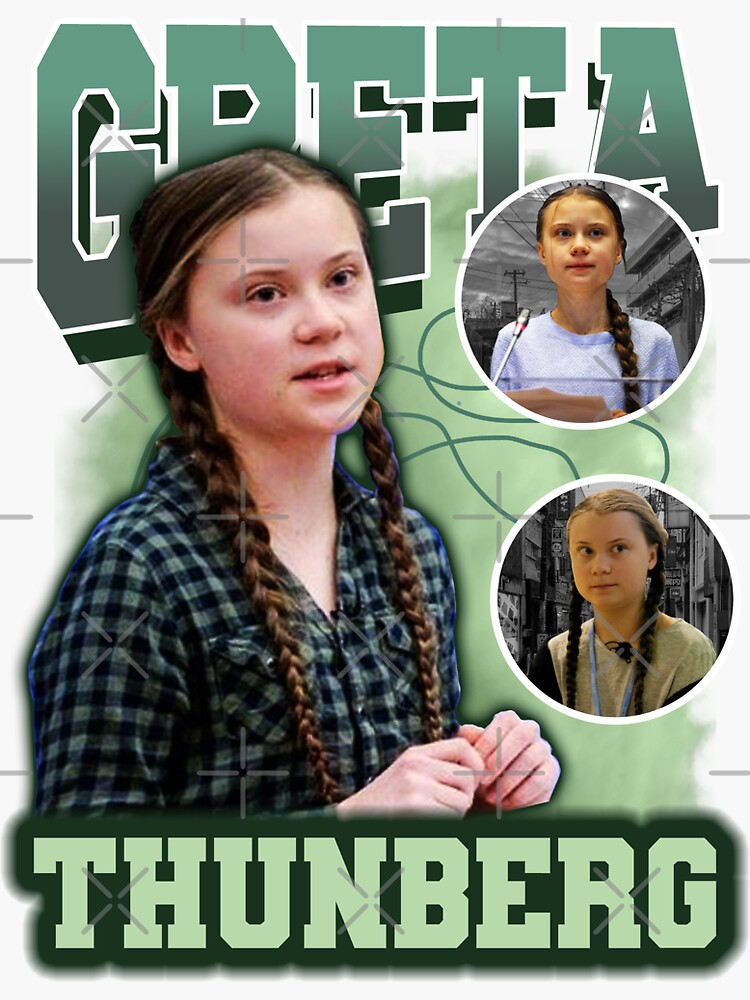 "Greta Thunberg Style" Sticker for Sale by Gavynart | Redbubble