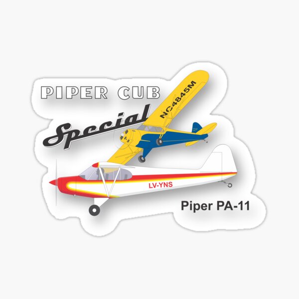"Piper PA-11 Cub Special" Sticker for Sale by GregThompson | Redbubble