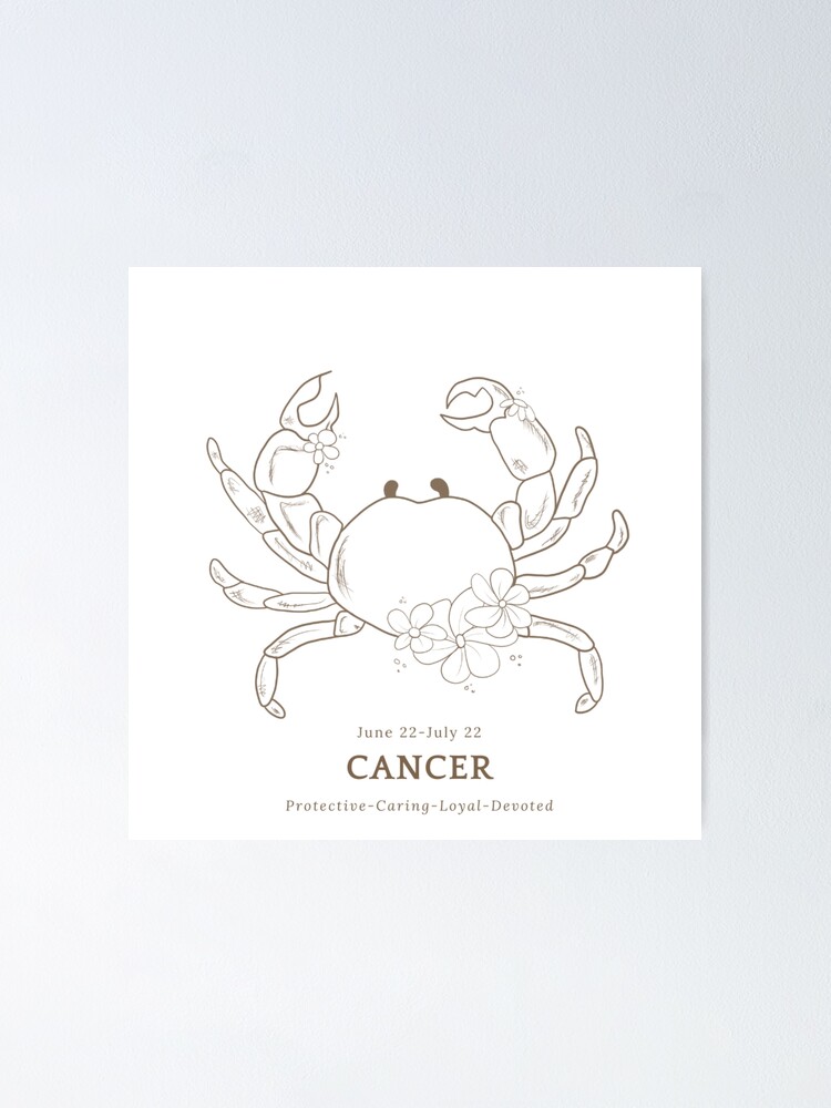 "Zodiac Cancer Crab Sign" Poster for Sale by VisualDepth | Redbubble