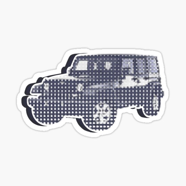 "Jeep Wrangler Halftone/Lattice Design" Sticker for Sale by ...