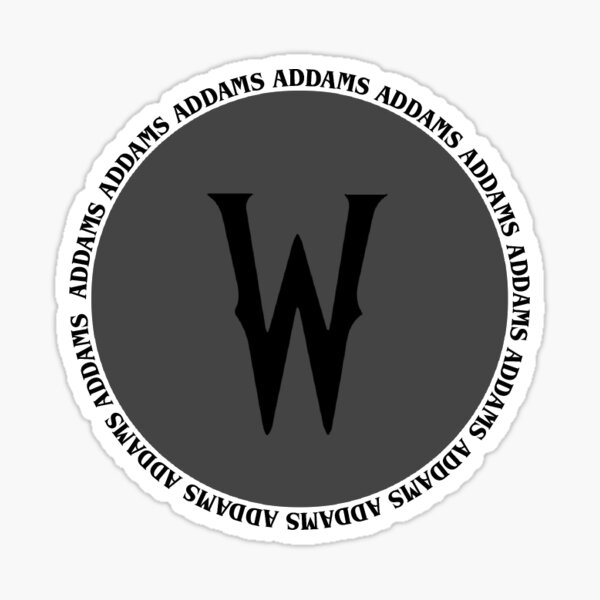 "Wednesday Addams Logo" Sticker for Sale by classyystickers | Redbubble