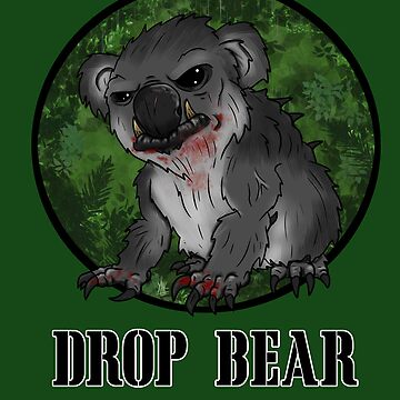 "Drop Bear" Sticker for Sale by YakmanNZ | Redbubble