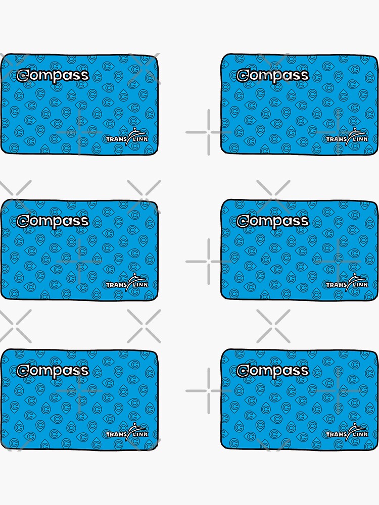 "Vancouver Compass card" Sticker for Sale by lalashellsArt | Redbubble