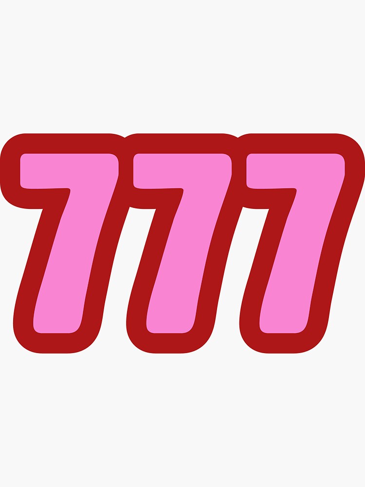 "777 angel number" Sticker for Sale by internetflirt | Redbubble