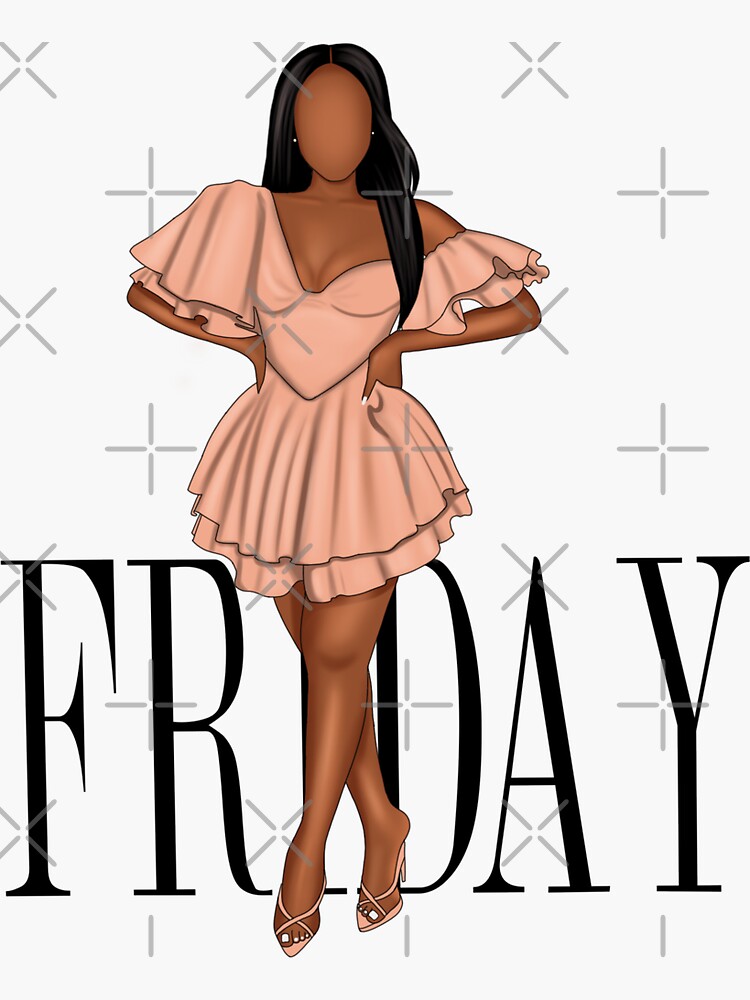 " Friday Girl Sticker" Sticker for Sale by SweetSutapa | Redbubble