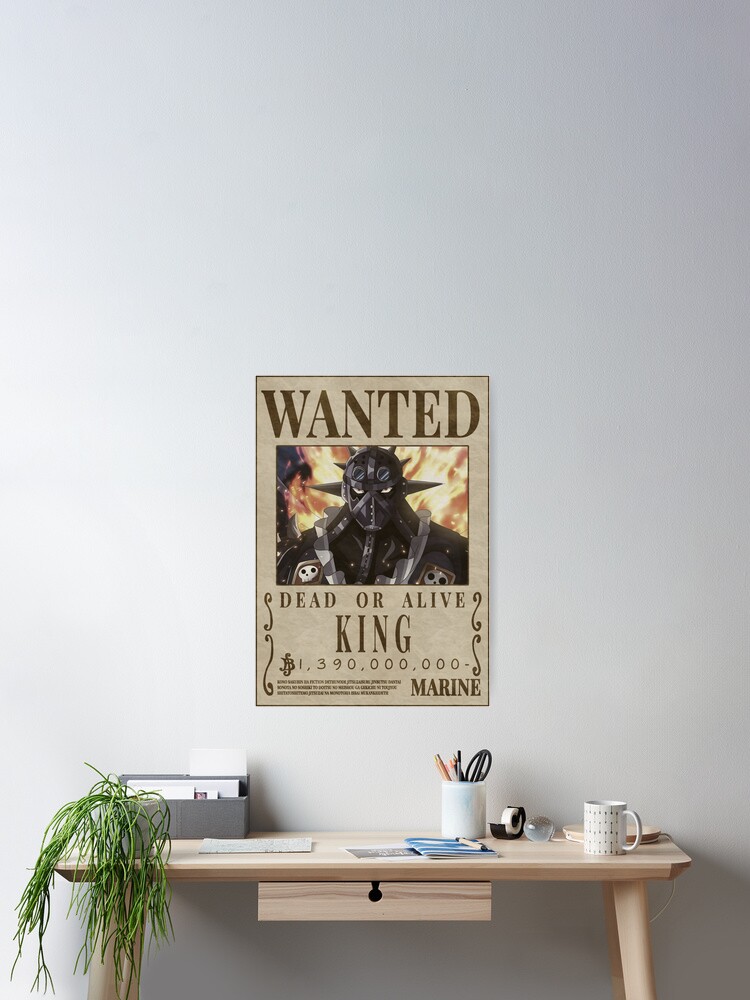 "King Wanted poster one piece bounty (2023 updated price )" Poster for ...