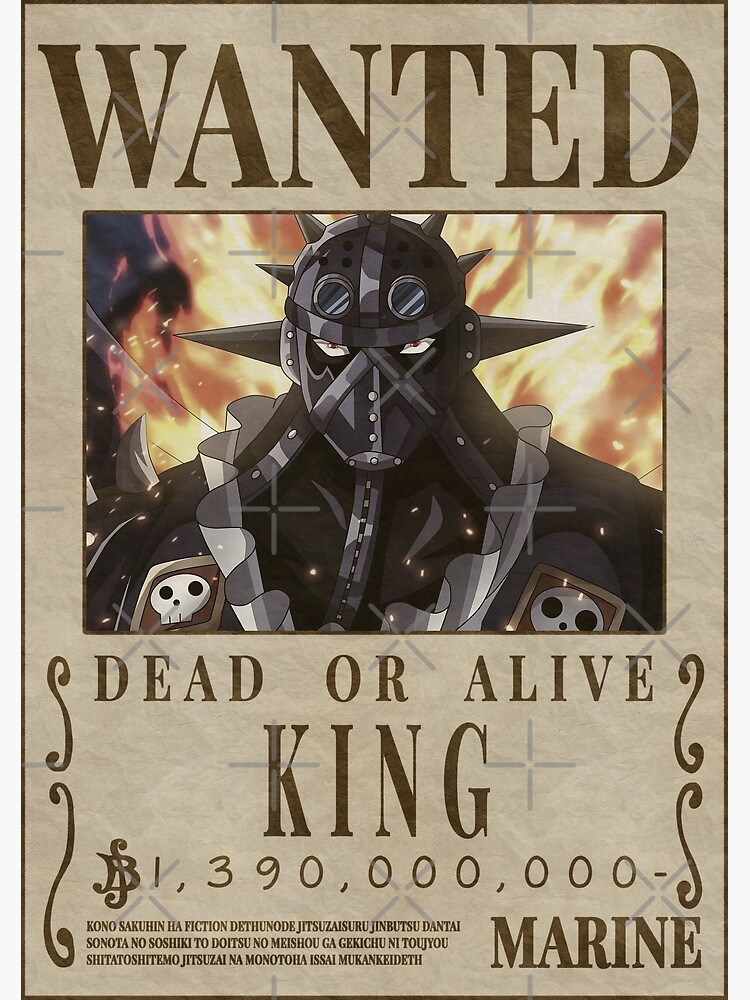 "King Wanted poster one piece bounty (2023 updated price )" Poster for ...