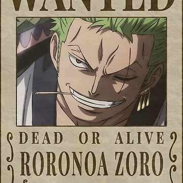 "Zoro Wanted poster one piece bounty (2023 updated price )" Sticker for ...