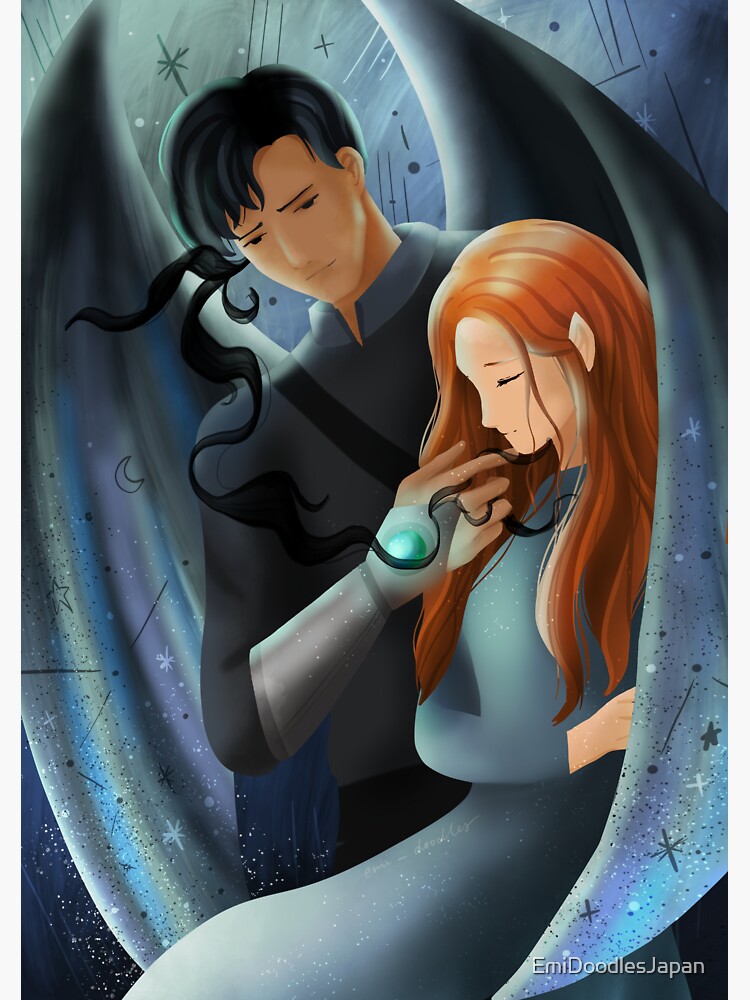 "Gwyn and Azriel - ACOTAR" Sticker for Sale by EmiDoodlesJapan | Redbubble