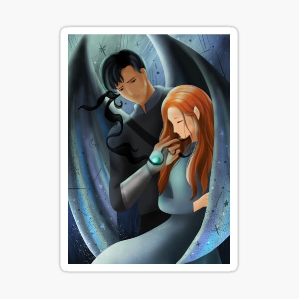 "Gwyn and Azriel - ACOTAR" Sticker for Sale by EmiDoodlesJapan | Redbubble