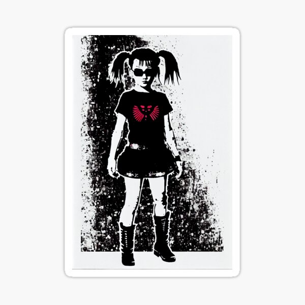 "Emo Girl" Sticker for Sale by happymeldcursed | Redbubble