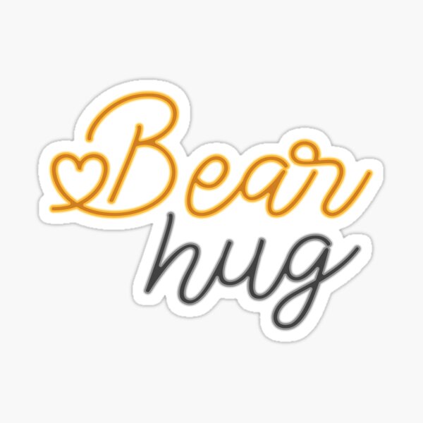 "Bear Hug T-Shirt" Sticker for Sale by dmartgear | Redbubble