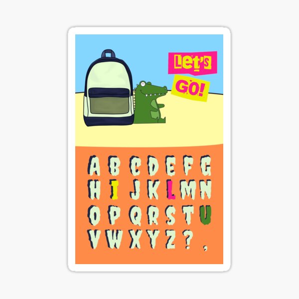 "alphabet abc I love you" Sticker for Sale by Quill-Design | Redbubble