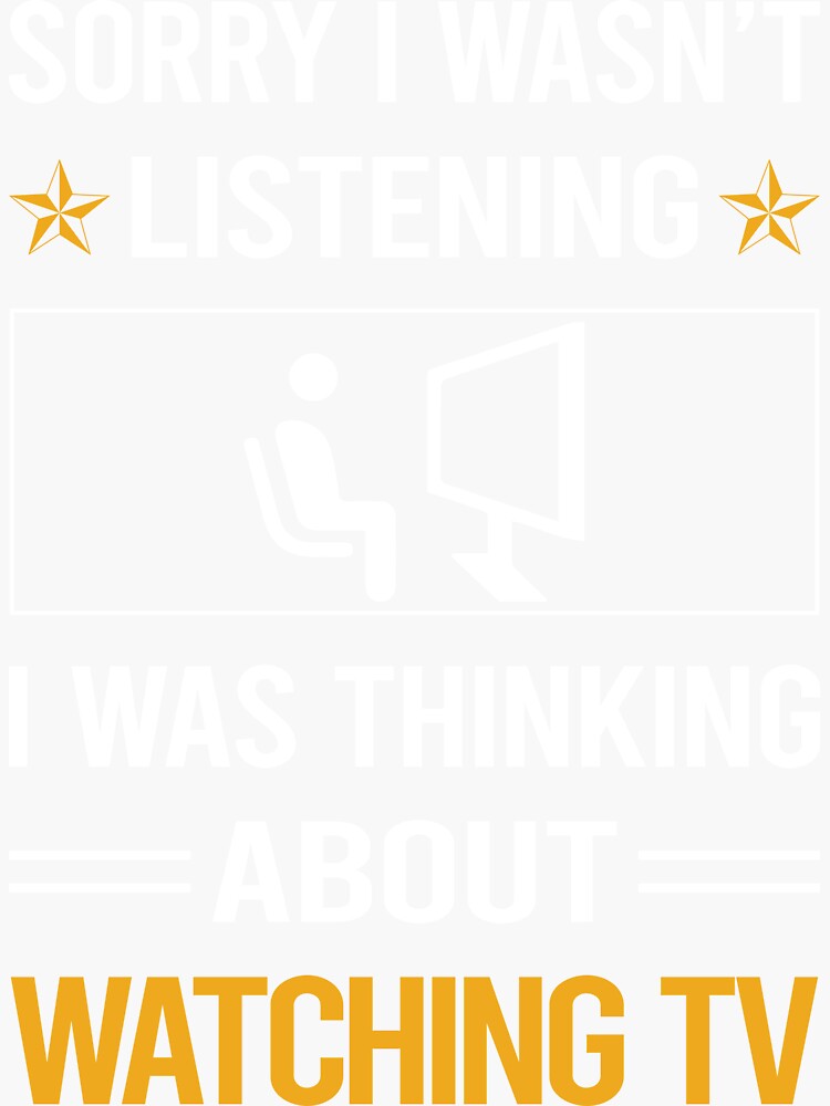 "Funny Listening Watching TV" Sticker for Sale by RandalDavis | Redbubble