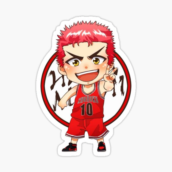 " Sakuragi Hanamichi" Sticker by Fannycat1 | Redbubble