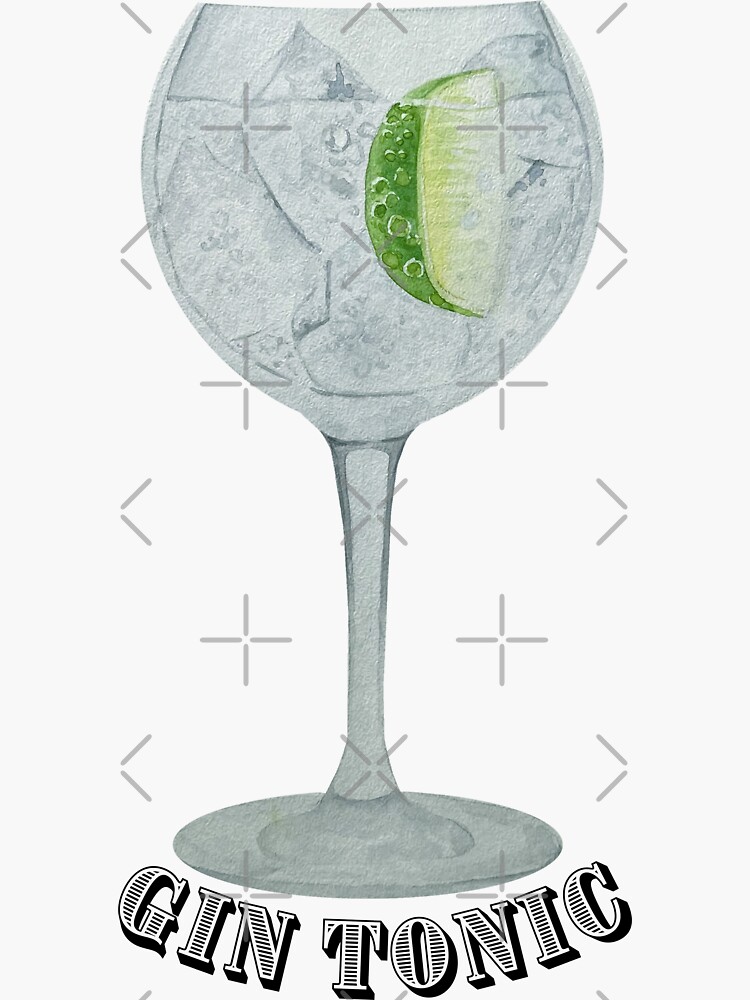 "I Just Love Gin Tonic" Sticker for Sale by BlackcherryArt | Redbubble
