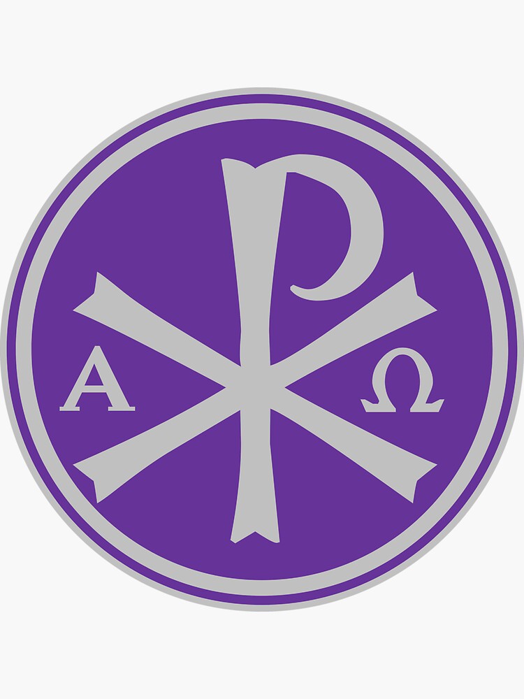 "Chi Rho Cross - Alpha Omega - Christian Symbolism" Sticker for Sale by ...
