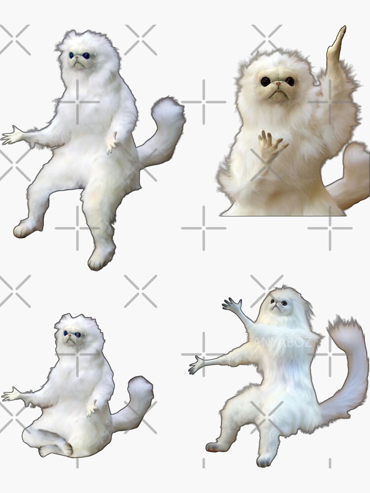 "Persian Cat Room Guardian Meme sticker pack" Sticker for Sale by ...