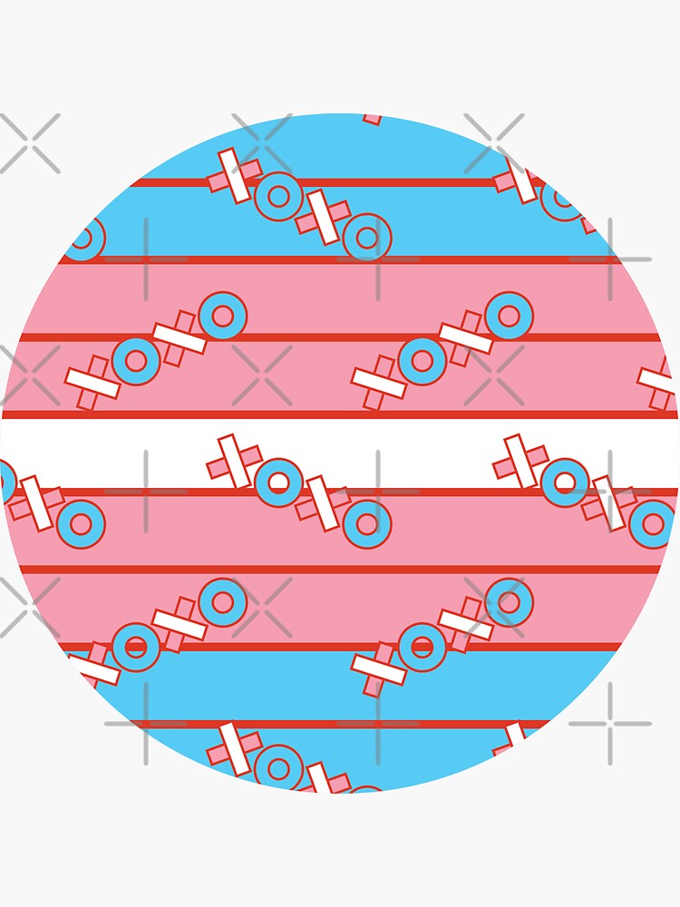 "Subtle Trans Pride XOXO Valentines Day Transgender Pride Flag" Sticker ...