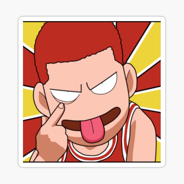 "Copy of Sakuragi Hanamichi" Sticker by Fannycat1 | Redbubble