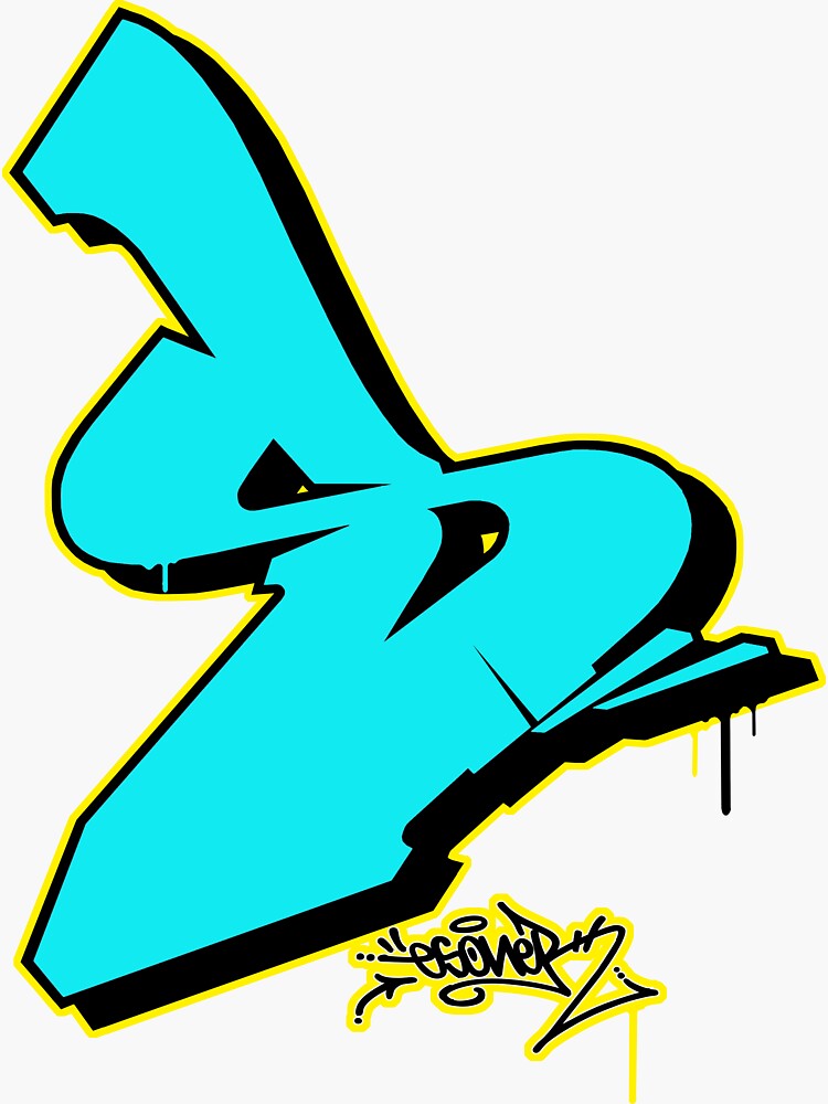 "BLUE LETTER S BY ESONE URBAN GRAFFITI STREET STYLE " Sticker for Sale ...