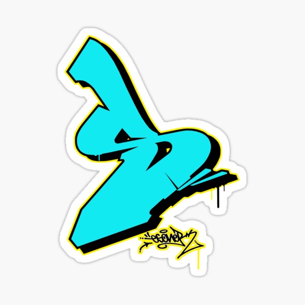 "BLUE LETTER S BY ESONE URBAN GRAFFITI STREET STYLE " Sticker for Sale ...