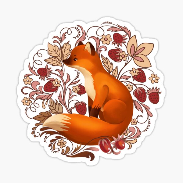 "Cute fox " Sticker for Sale by EarthJoy345 | Redbubble