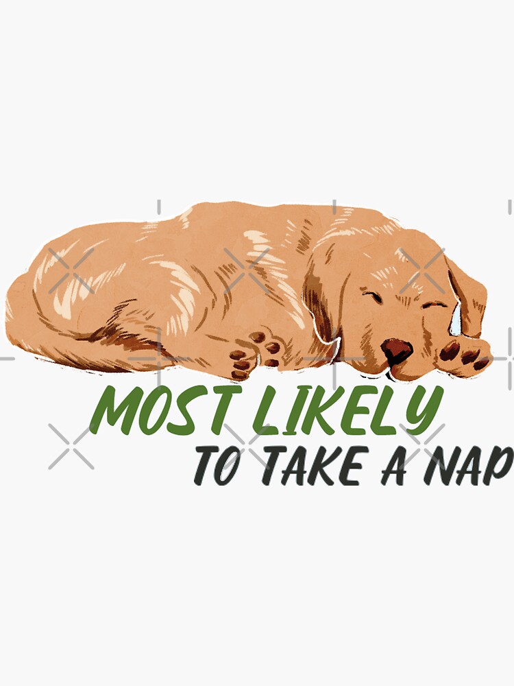 "dog nap time" Sticker for Sale by Quill-Design | Redbubble