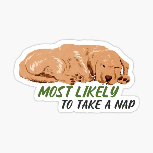 "dog nap time" Sticker for Sale by Quill-Design | Redbubble