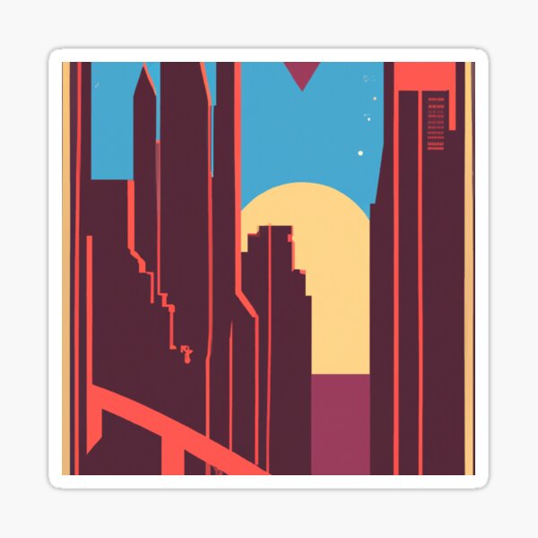 ""The City of Yesterday's Tomorrow"" Sticker for Sale by Sparkline ...