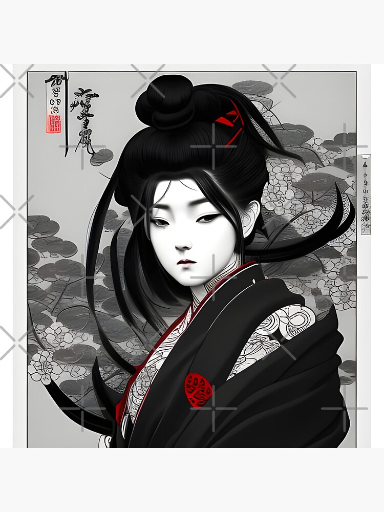 "Beaux Animes Art, Ukiyo-e Japanese Anime Girl with traditional uniform ...