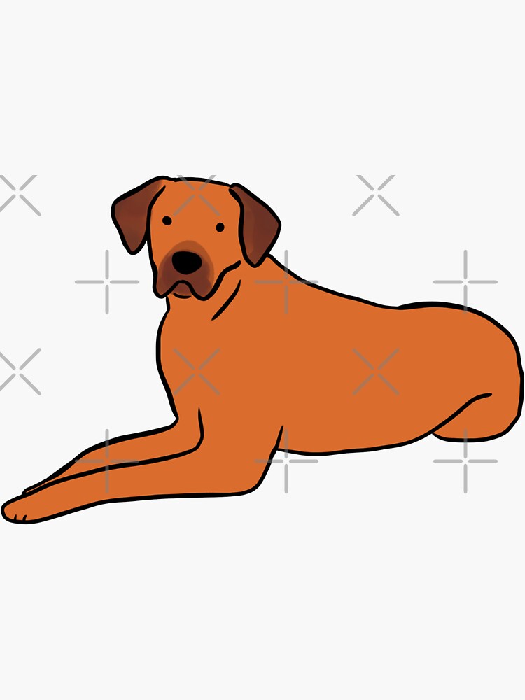 "Rhodesian ridgeback cute illustration " Sticker for Sale by ...