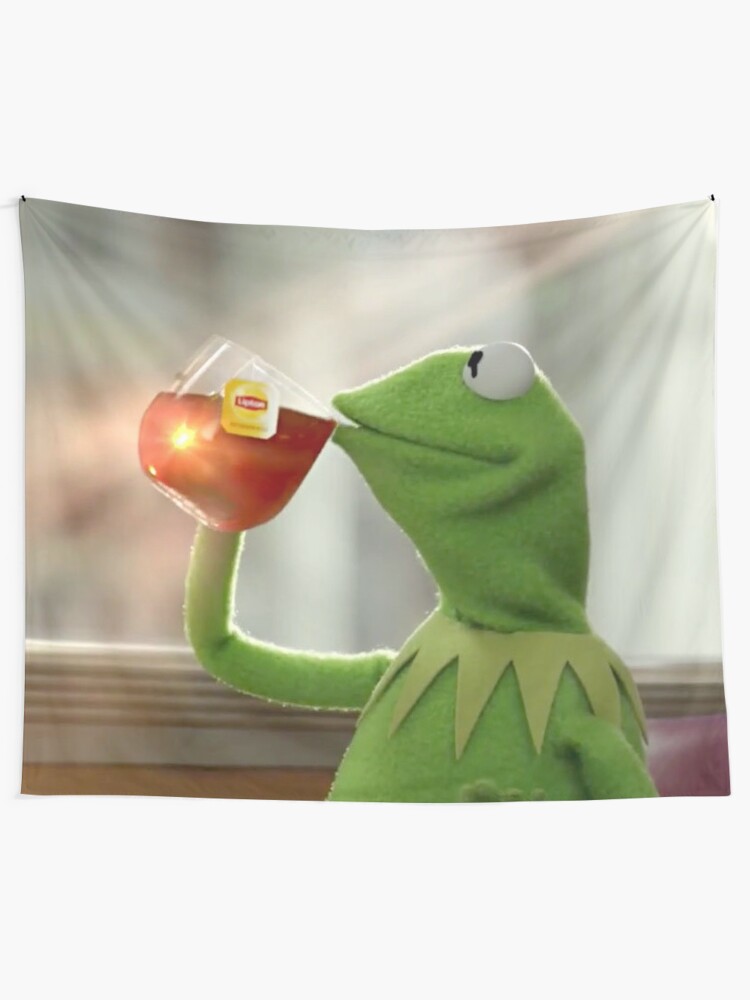 "Kermit Sipping Tea" Tapestry for Sale by Lizbxg | Redbubble