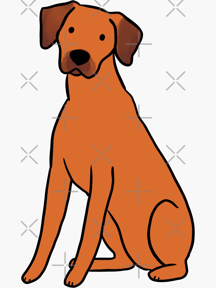 "Rhodesian ridgeback cute illustration " Sticker for Sale by ...