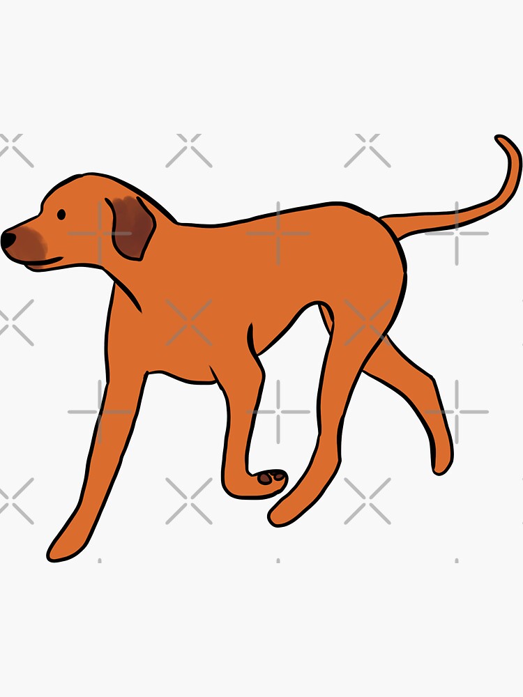 "Rhodesian ridgeback cute illustration " Sticker for Sale by ...