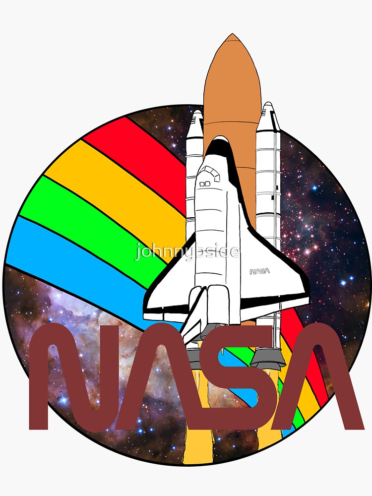 "NASA rainbow" Sticker for Sale by johnnybside | Redbubble