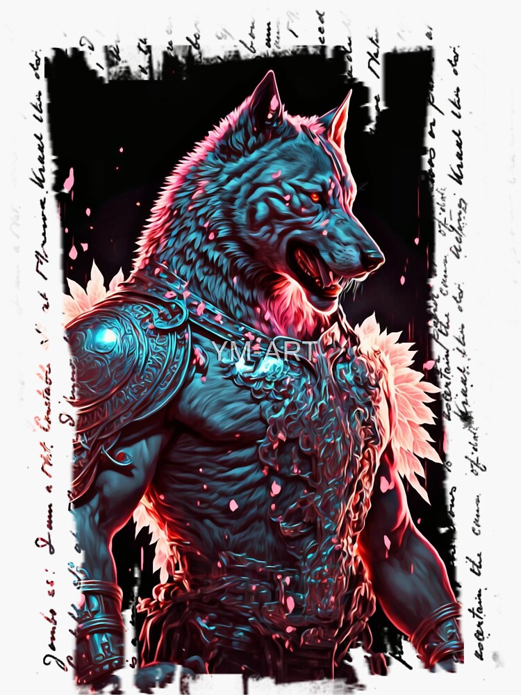 "the legend spartan wolf" Sticker for Sale by YM-ART | Redbubble