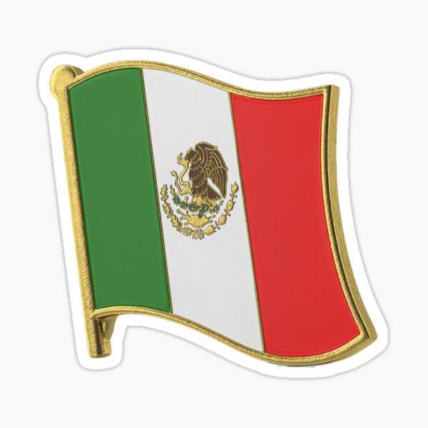 "Mexican Flag Lapel Pin" Sticker for Sale by Home-of-art | Redbubble