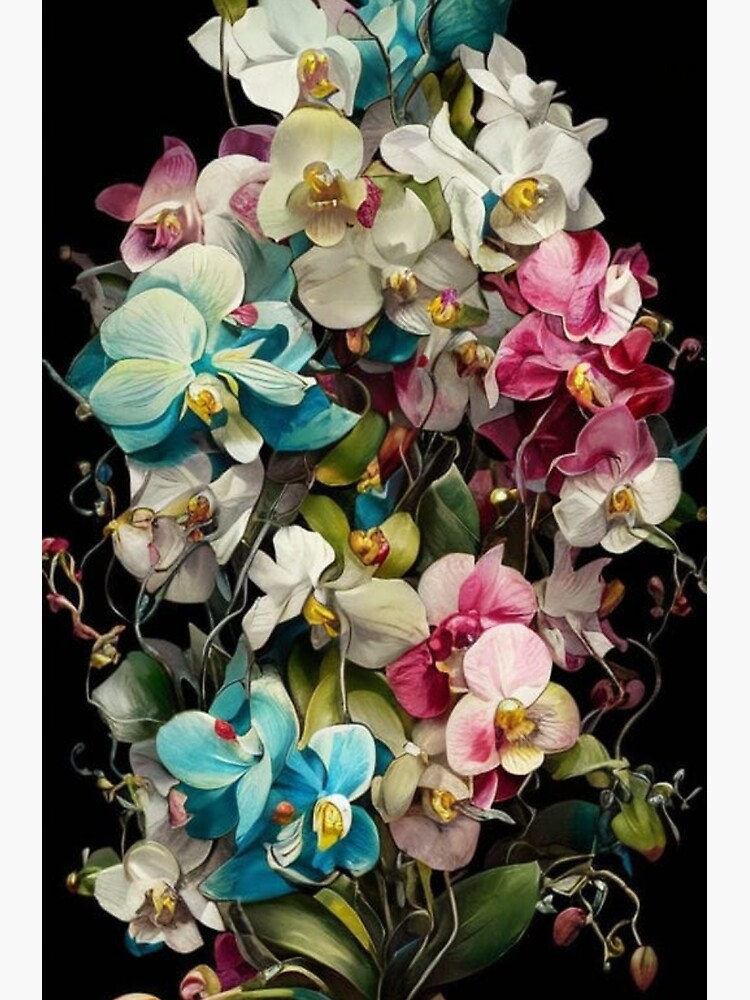 "Pastel color Orchids" Sticker for Sale by Spectrai | Redbubble