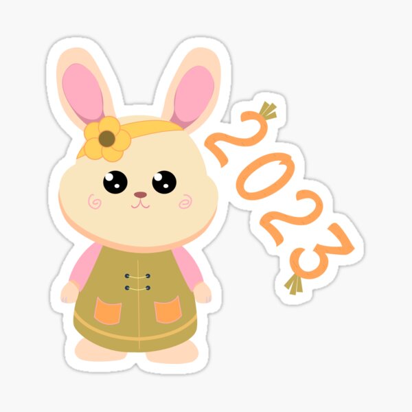 "cartoon Cute baby Rabbit " Sticker for Sale by MariaTsy | Redbubble