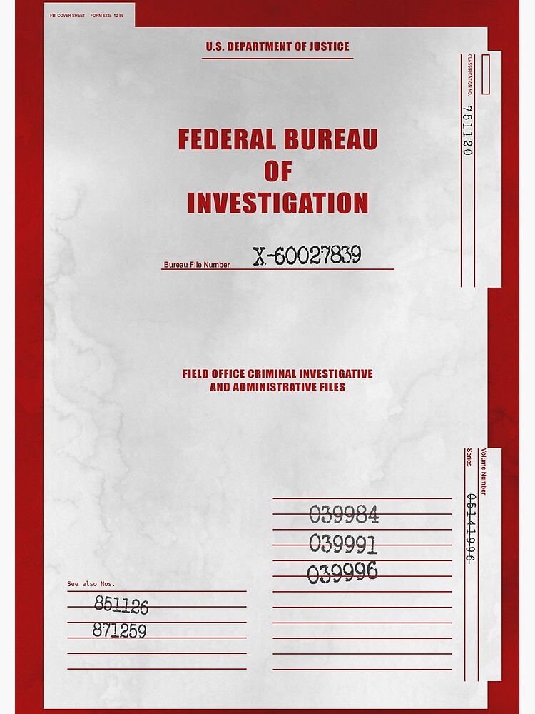 "X-Files Folder Cover" Journal for Sale by sculldog | Redbubble