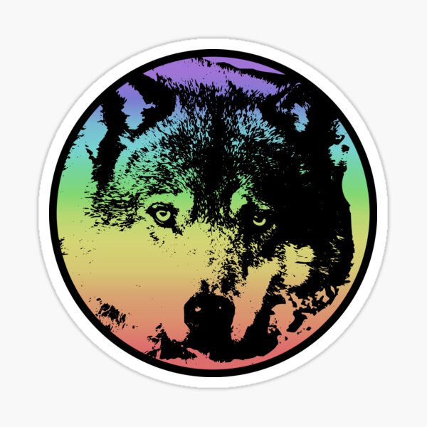 "PRIDE Wolf" Sticker for Sale by CafeOliphante | Redbubble