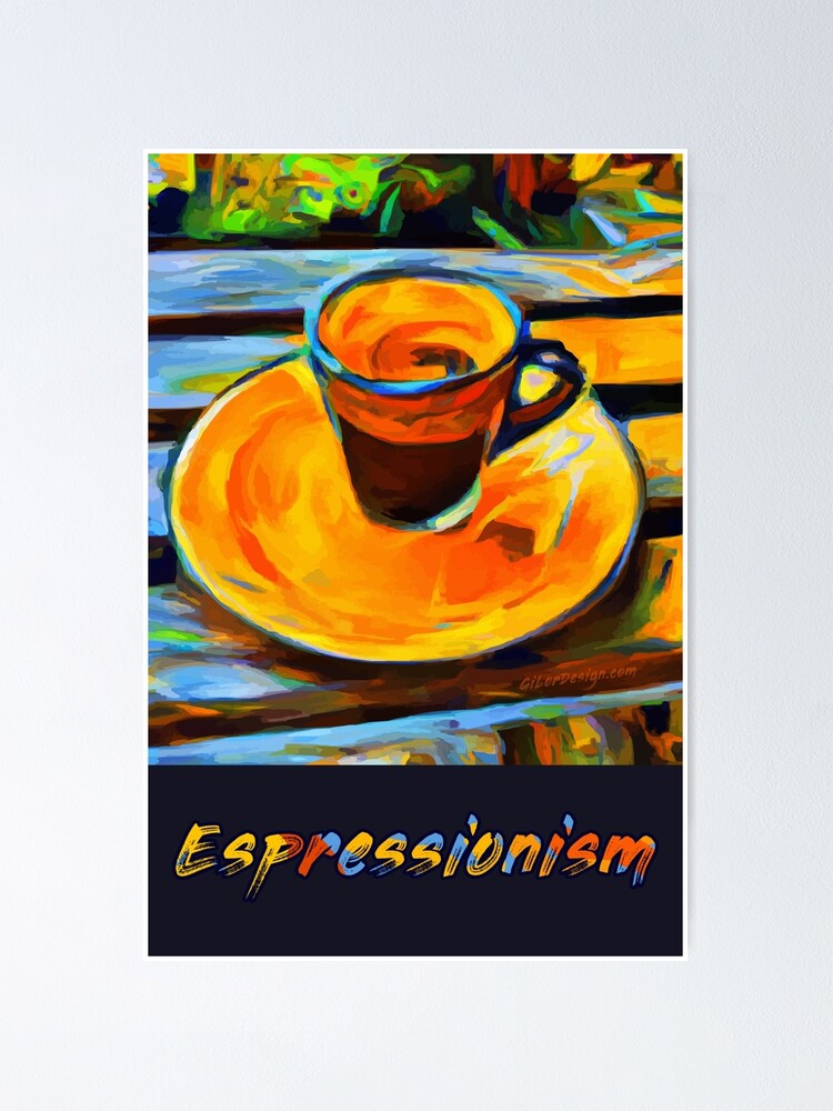 "An expressionism espresso becomes espressionism - art humor with oil ...